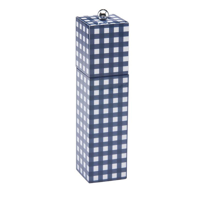 Navy Gingham Square Pillar Salt or Pepper Mill – Addison Ross Ltd USA