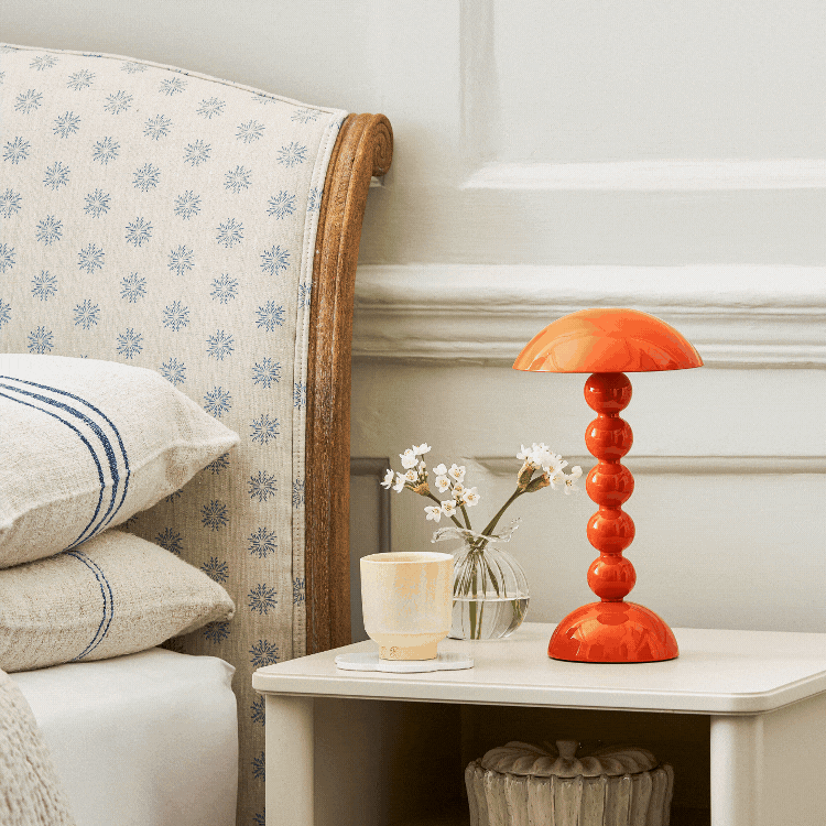 Orange Lacquer Rechargeable Bobbin LED Lamp – Addison Ross Ltd USA