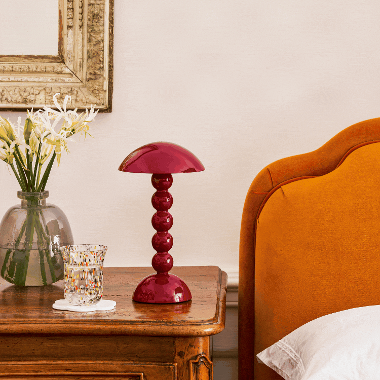 Cherry Lacquer Rechargeable Bobbin LED Lamp – Addison Ross Ltd USA