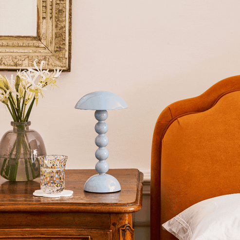 Pale Denim Lacquer Rechargeable Bobbin LED Lamp – Addison Ross Ltd USA