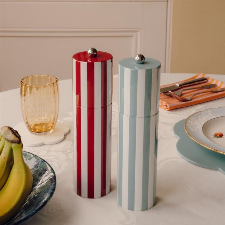Burgundy Striped Column Salt or Pepper Mill – Addison Ross Ltd USA