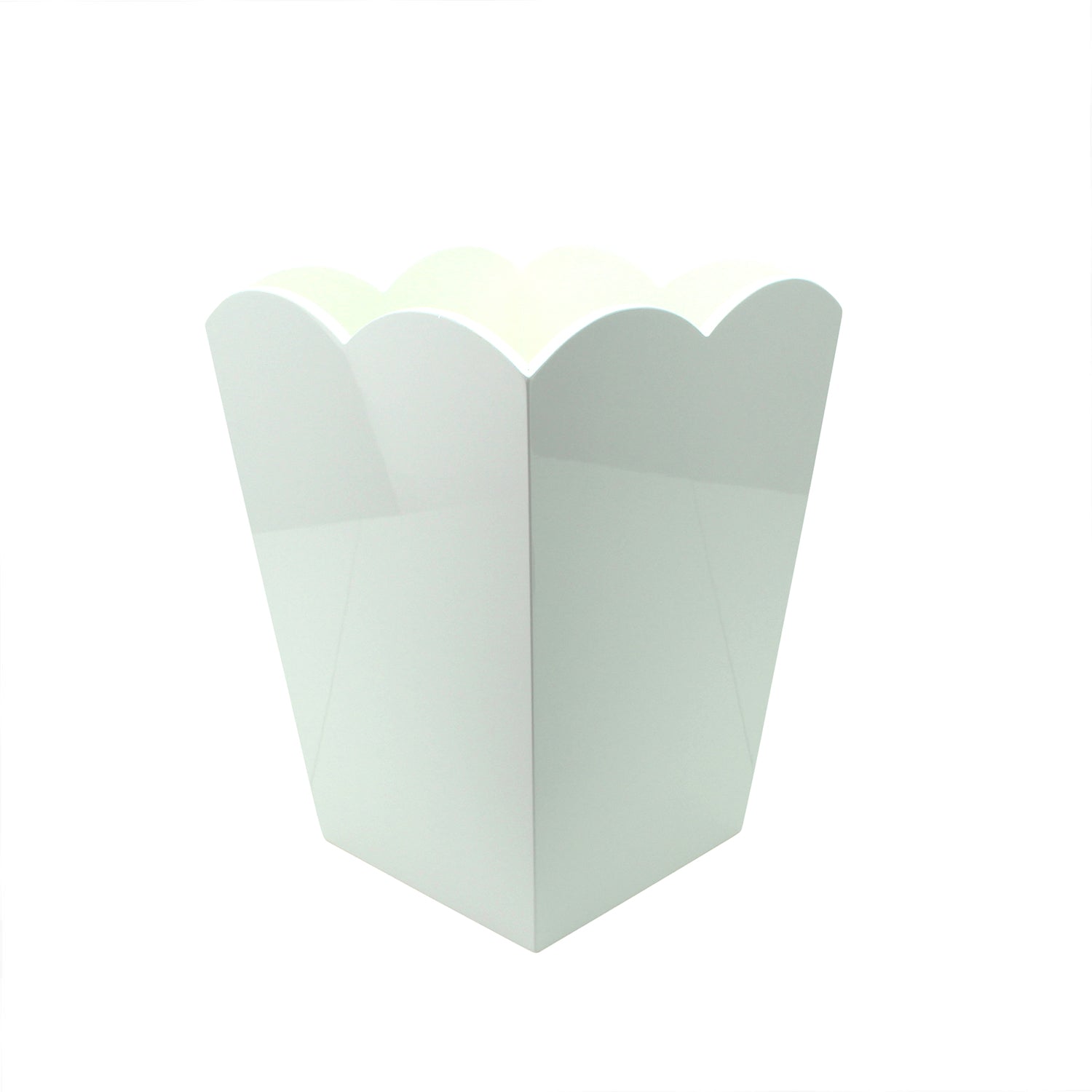 Scalloped, Denim Blue & White Decorative Waste Baskets | Addison Ross ...