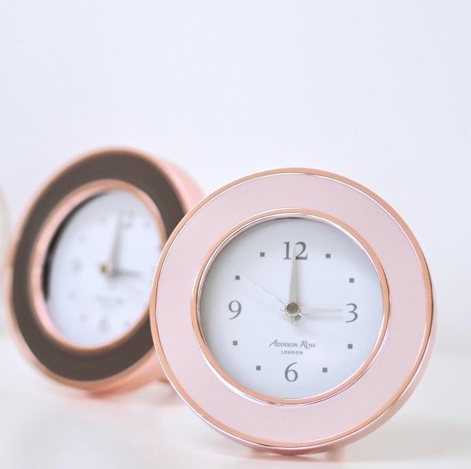 Pink enamel alarm clock by Addison Ross USA – Addison Ross Ltd USA