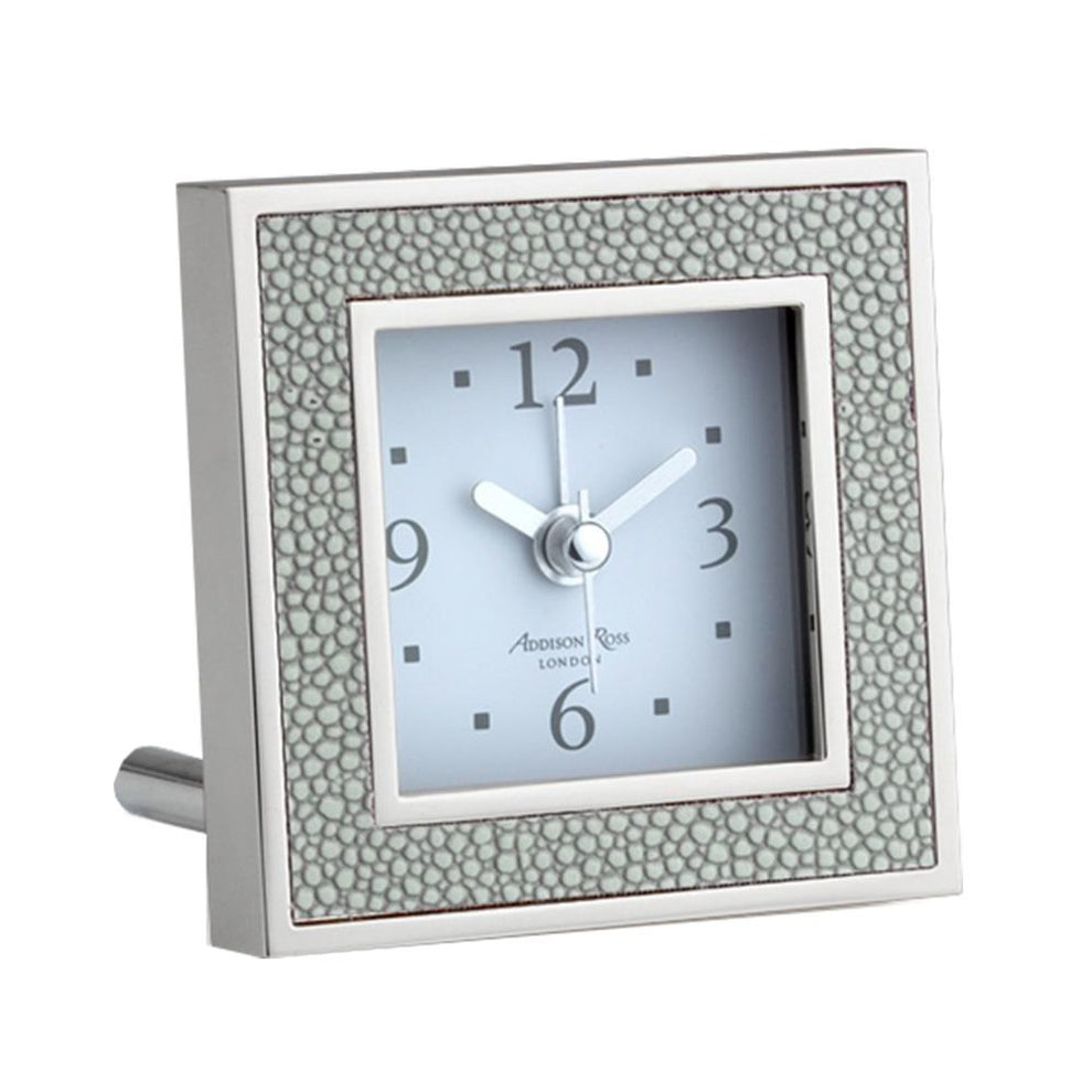 Grey Shagreen Square Silent Alarm Clock – Addison Ross Ltd USA